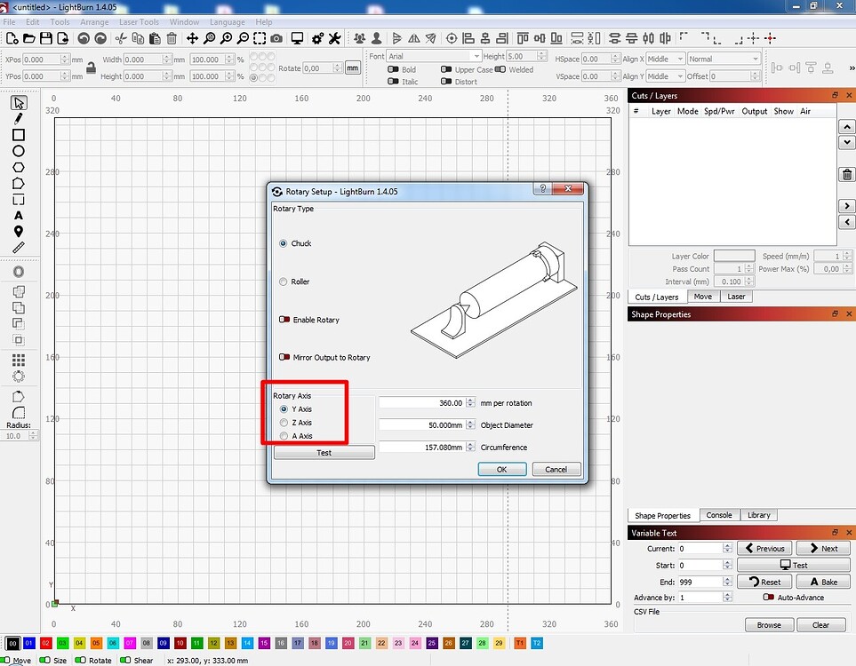 Rotary crashes after ; return to starting pos - GRBL - LightBurn Software Forum