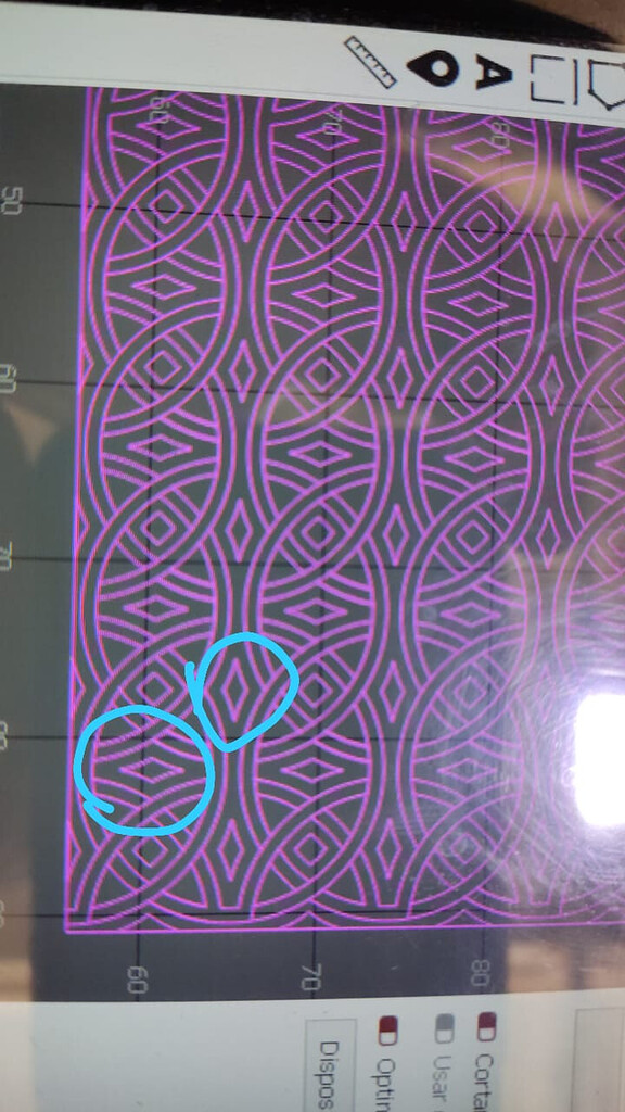 Diferent size shapes output vs design (not all just some shapes ...