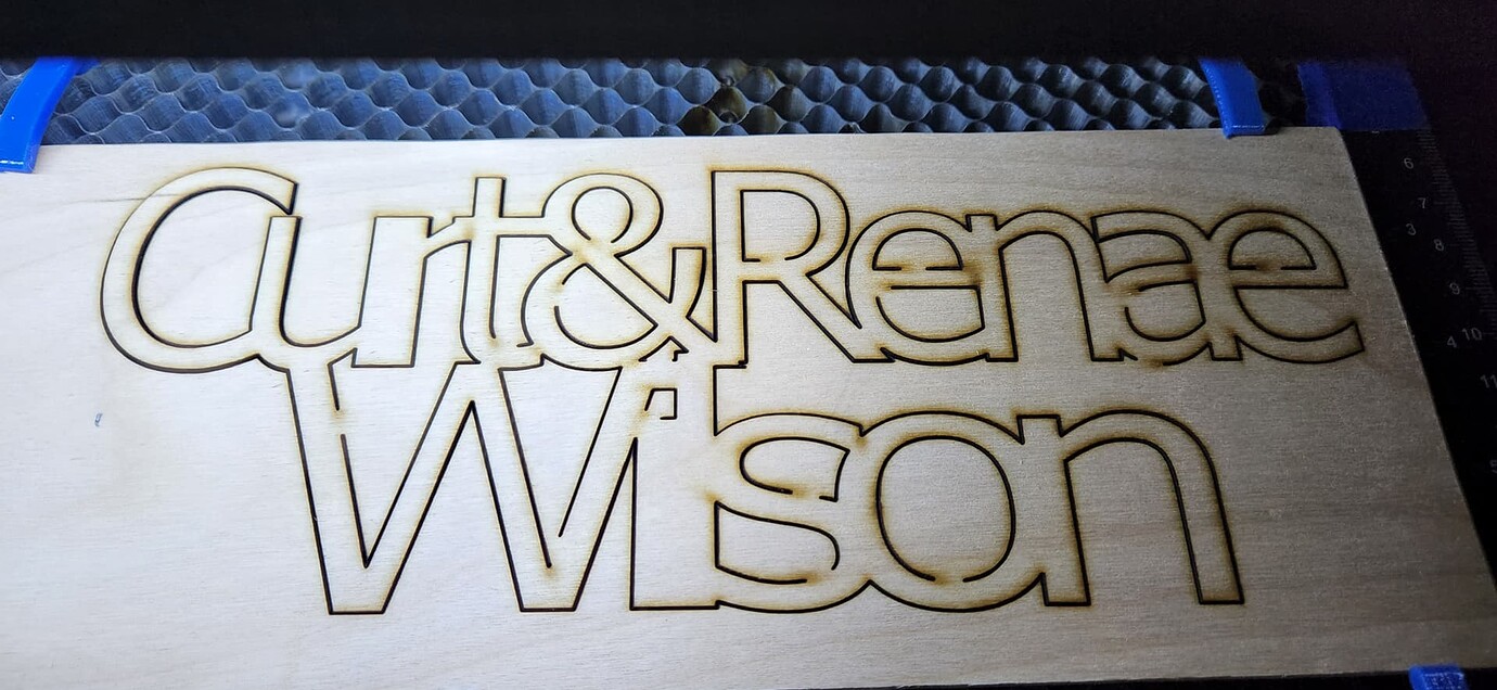 Cutting Text The Complete Line Of The Letters Doesnt Cut Lightburn Software Questions