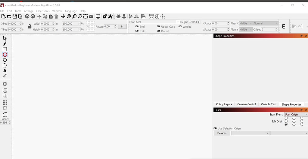 Lightburn 1.5.01 no grid and drawing tools don't function - LightBurn ...