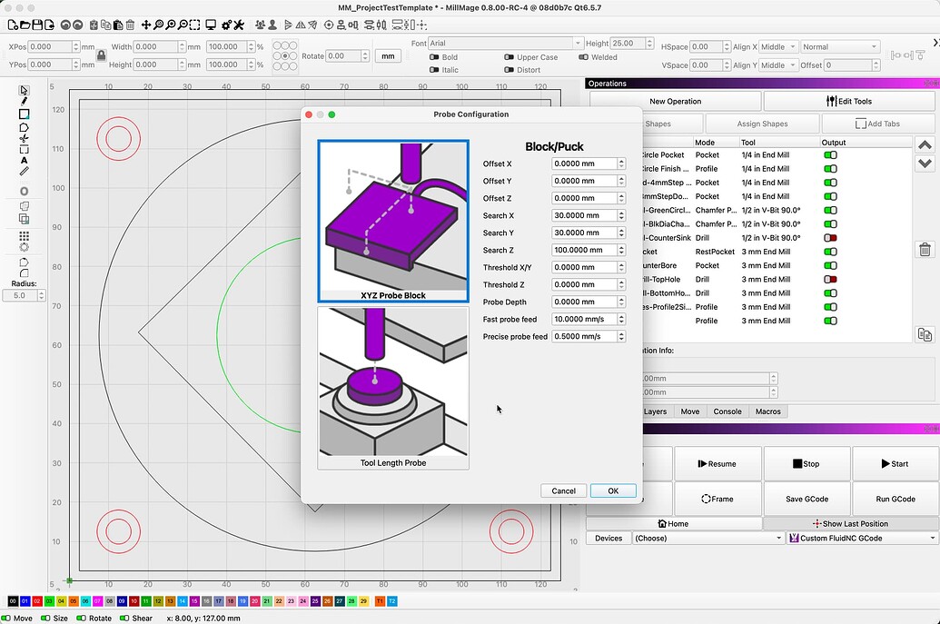 How to define the height of my Z Probe Block - MillMage Software Questions - LightBurn Software ...