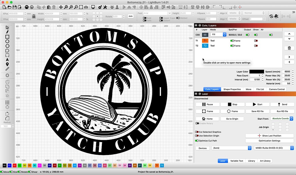 How to Straighten Curved Text? - LightBurn Software Questions ...