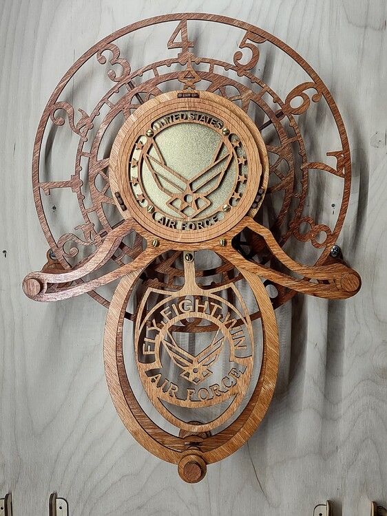 No clock hands, the dial/clock face turn counter clockwise behind a a ...