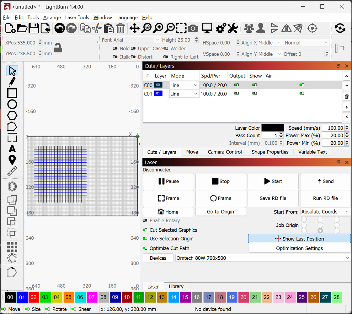 Bug: Arrays Windows 11 - LightBurn Software Questions - LightBurn Software Forum