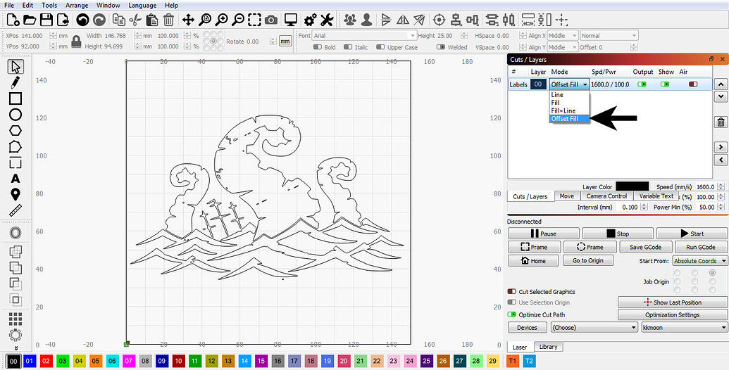 Offset fill pattern - Finished Creations - LightBurn Software Forum