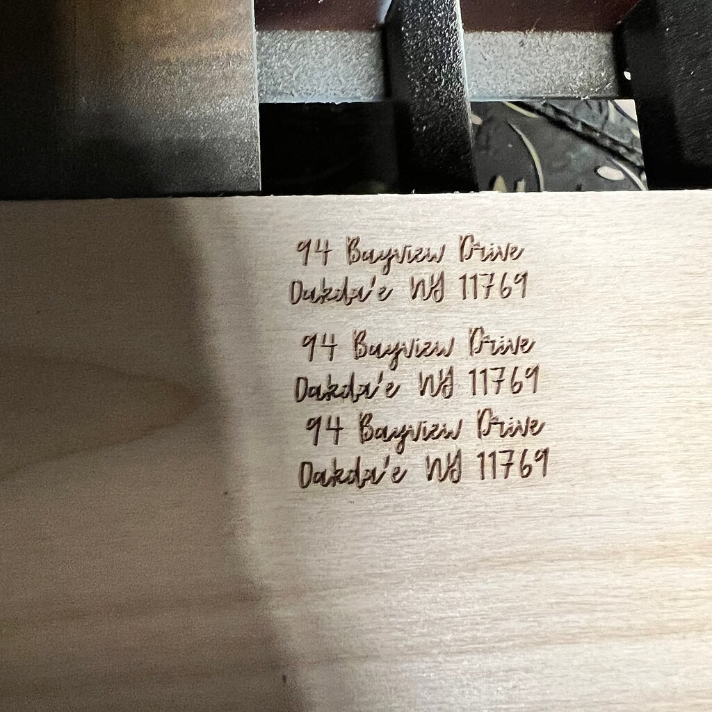 Ruida 644X 100W machine engraving is "off" - Hardware - LightBurn ...