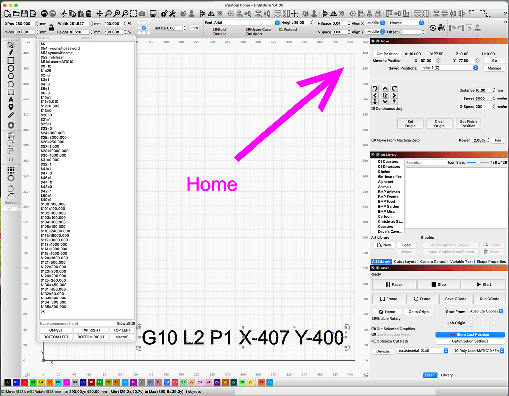 Making Machine Origin different to Home Postion Help Please - LightBurn ...