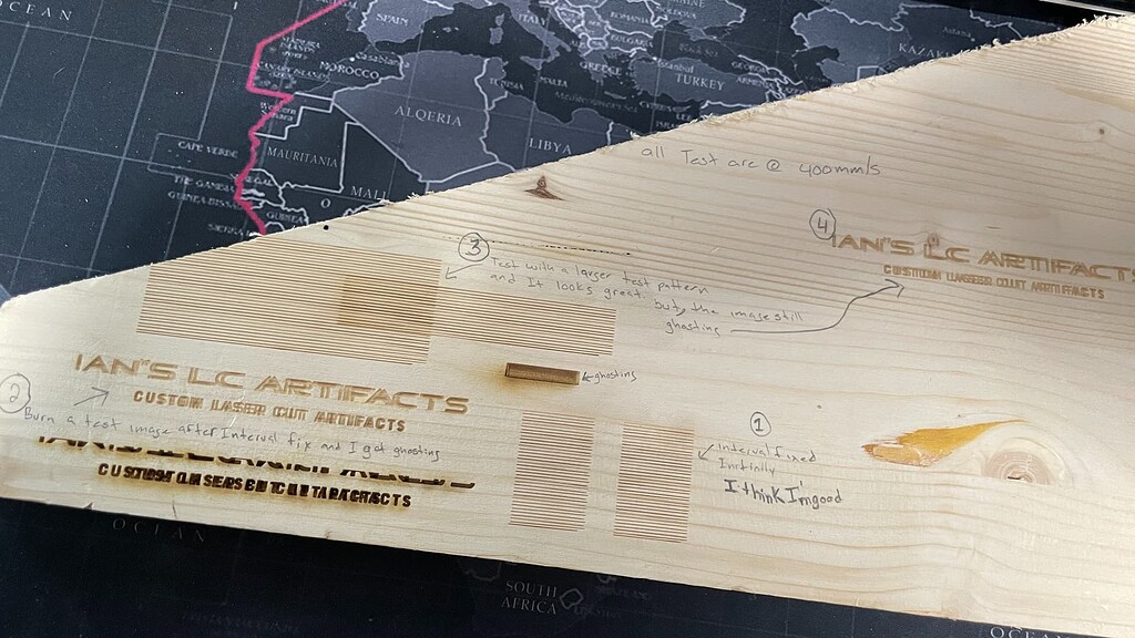 Offset Scanning fix looks good on test square but not on actual graphic ...