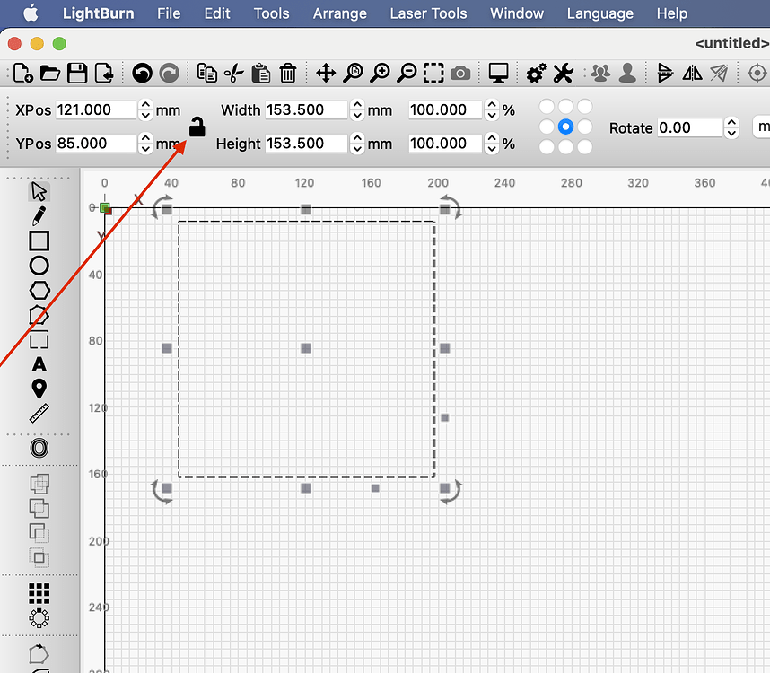 Aspect ratio lock - LightBurn Software Questions - LightBurn Software Forum