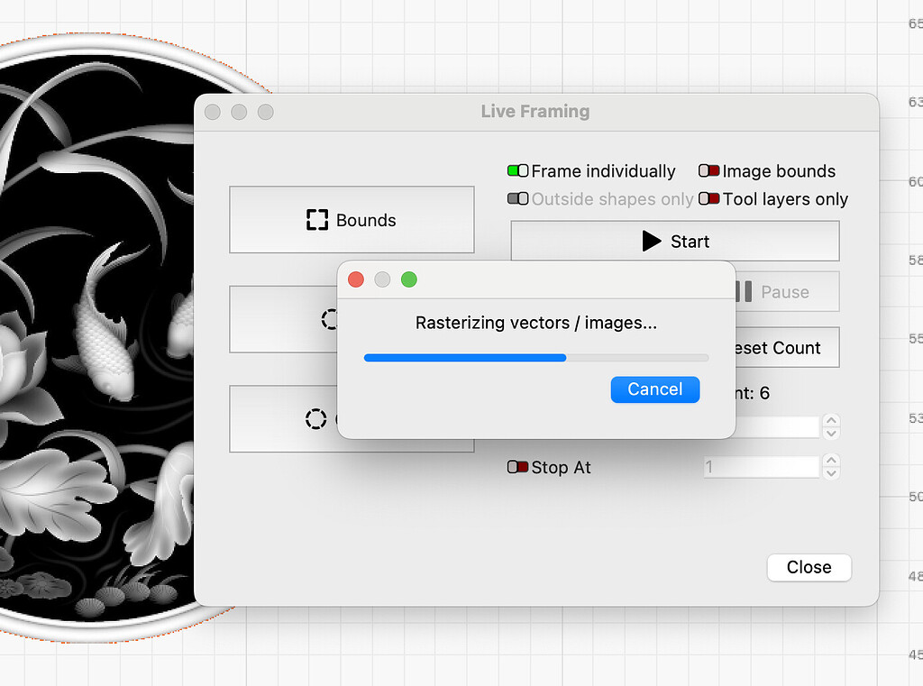 Stuck on “Rasterizing vectors / images” - LightBurn Software Questions ...