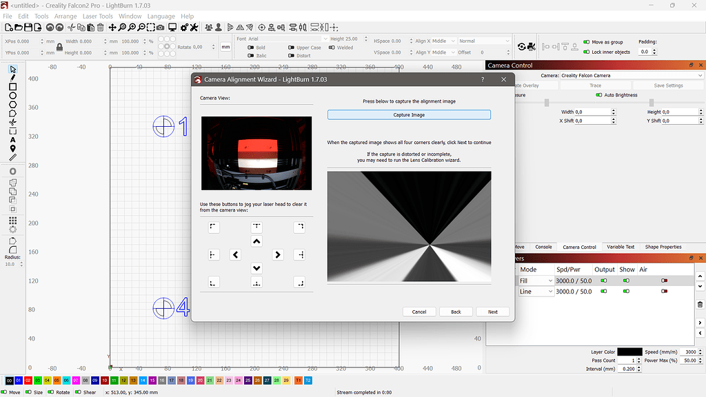 Problem with the Falcon 2 Pro and Camera Wizard - Cameras - LightBurn Software Forum