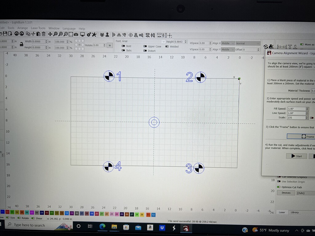Camera alignment error after update - LightBurn Software Questions ...