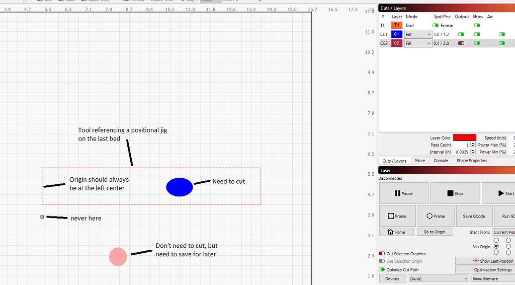 Manually setting a software origin - LightBurn Software Questions ...