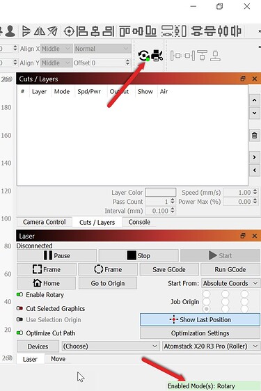 Equipment setup - rotary and flatbed - Atomstack - LightBurn Software Forum