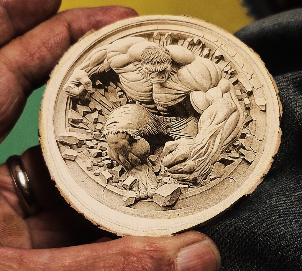 Engraving Manitoba Maple "live" wood with 5 watt diode - Finished ...