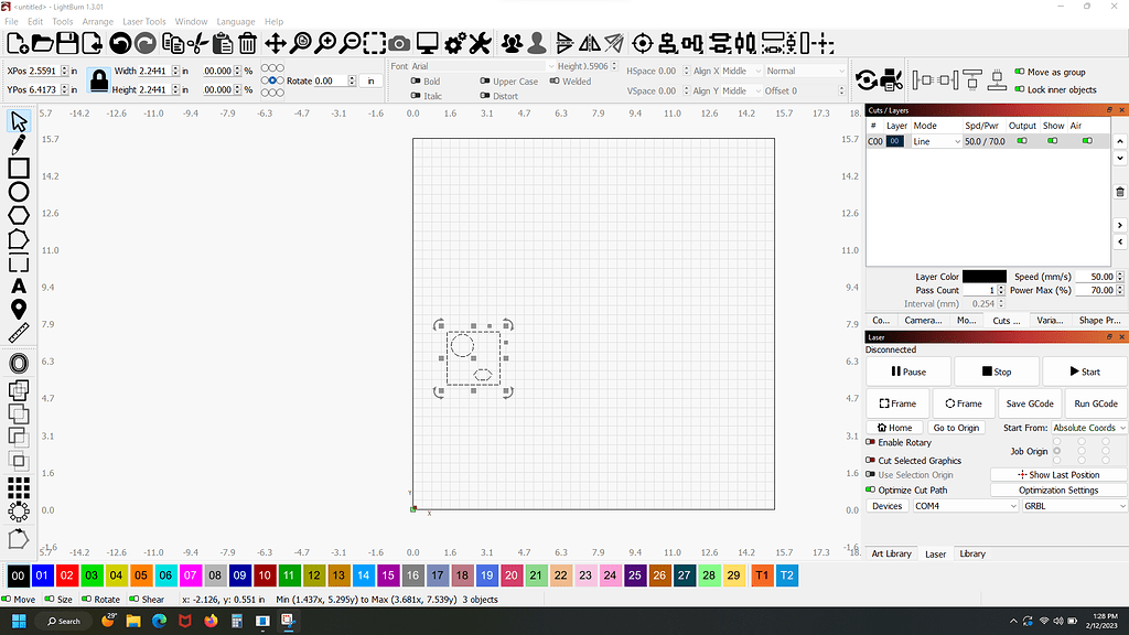 Wavy line beginning of cut x axis - Ortur Lasers - LightBurn Software Forum