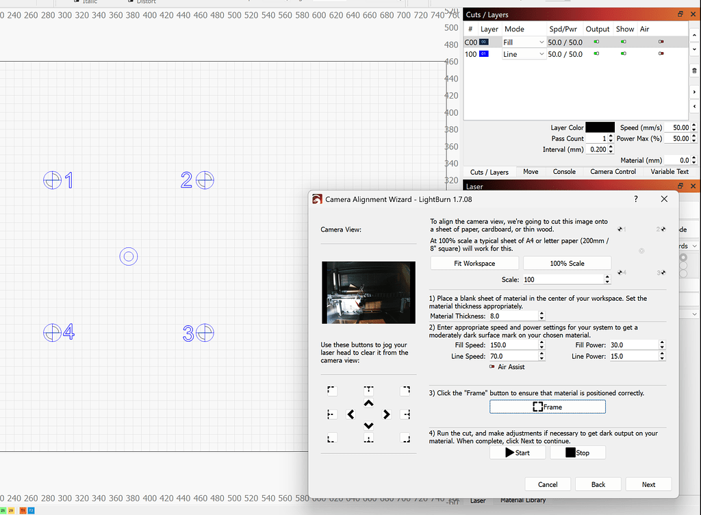 NEJE 4 Max Camera Calibration Doesn't Adjust Z-Axis for Material Thickness - LightBurn Hardware ...