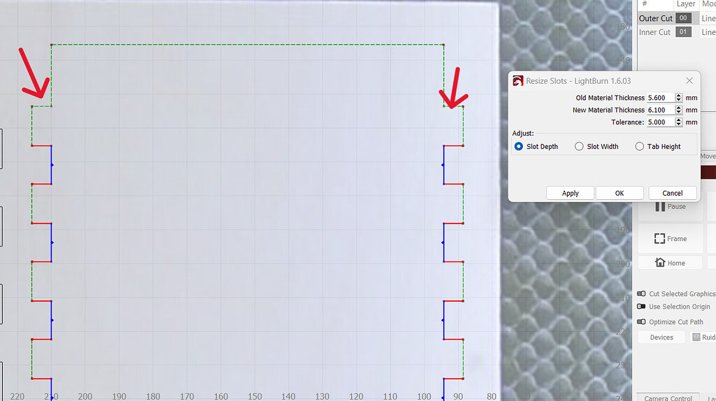 Resizing tabs not working properly - LightBurn Software Questions - LightBurn Software Forum