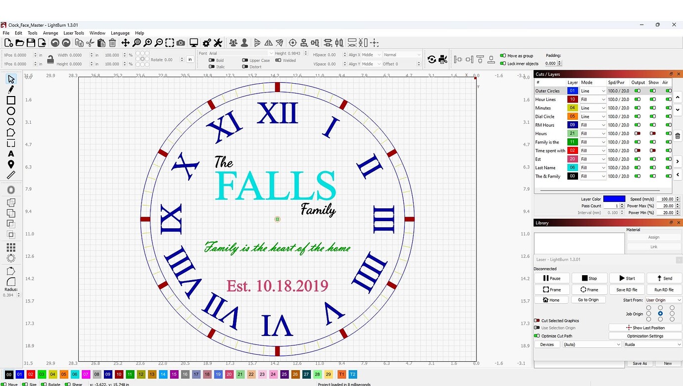Speed up clock engraving - LightBurn Software Questions - LightBurn ...