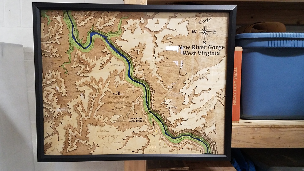 Engraved topography map - Finished Creations - LightBurn Software Forum