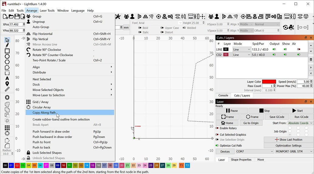 Is there a way to create custom dotted/dashed lines? - LightBurn Software Questions - LightBurn ...