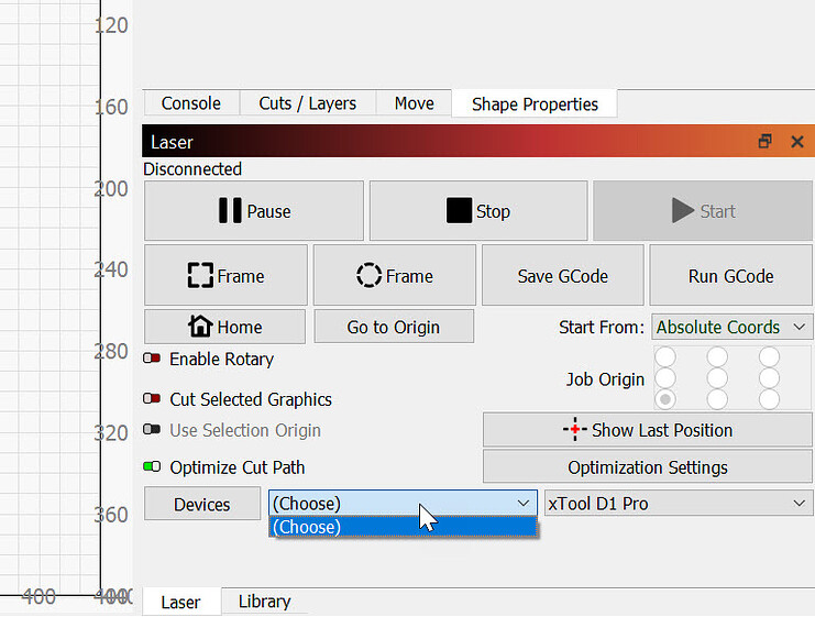 Xtool d1 pro 20w not connection to lightburn - xTool - LightBurn ...