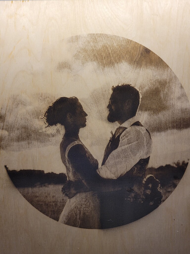 Beachy Wedding Photo engraved Pine - Finished Creations - LightBurn ...