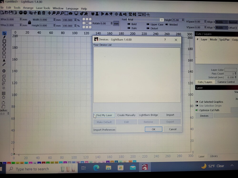 Lightburn not finding Omtech polar laser via HP laptop - LightBurn Hardware Compatibility ...