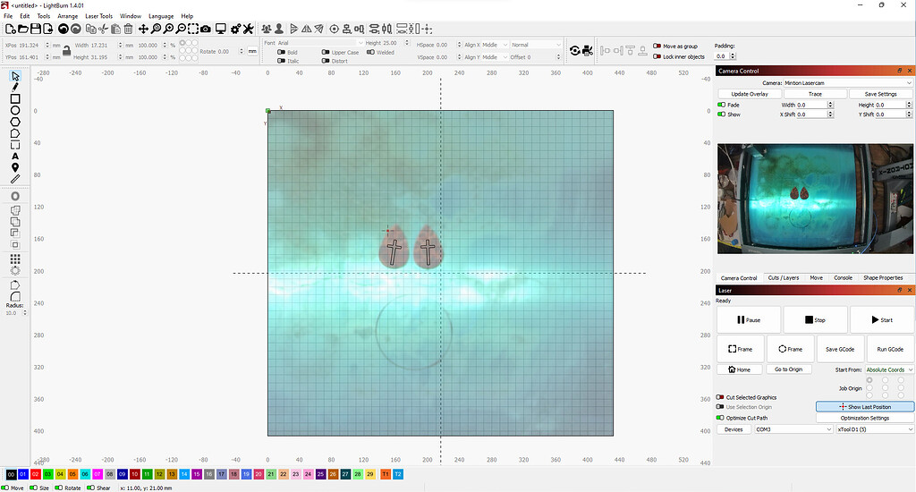 Diode and crosshair alignment - LightBurn Software Questions ...