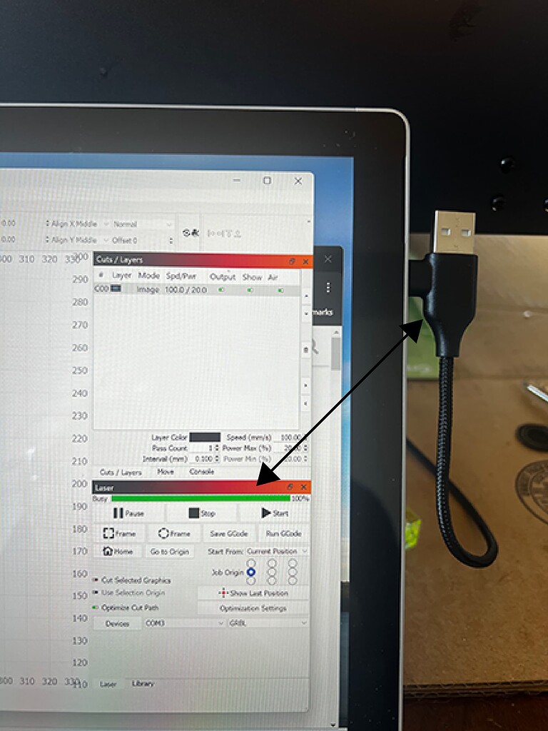 Busy or Not Connected - LightBurn Hardware Compatibility - LightBurn ...