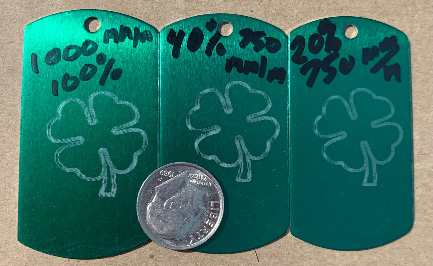 L40 Engraving anodized Aluminum - Atomstack - LightBurn Software Forum