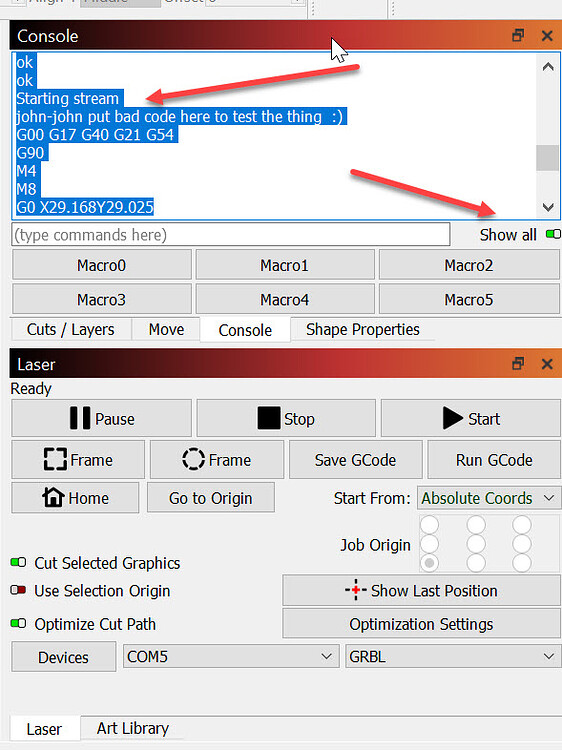 Atomstack S10 : Error 20 unexpected Gcode - Atomstack - LightBurn Software Forum