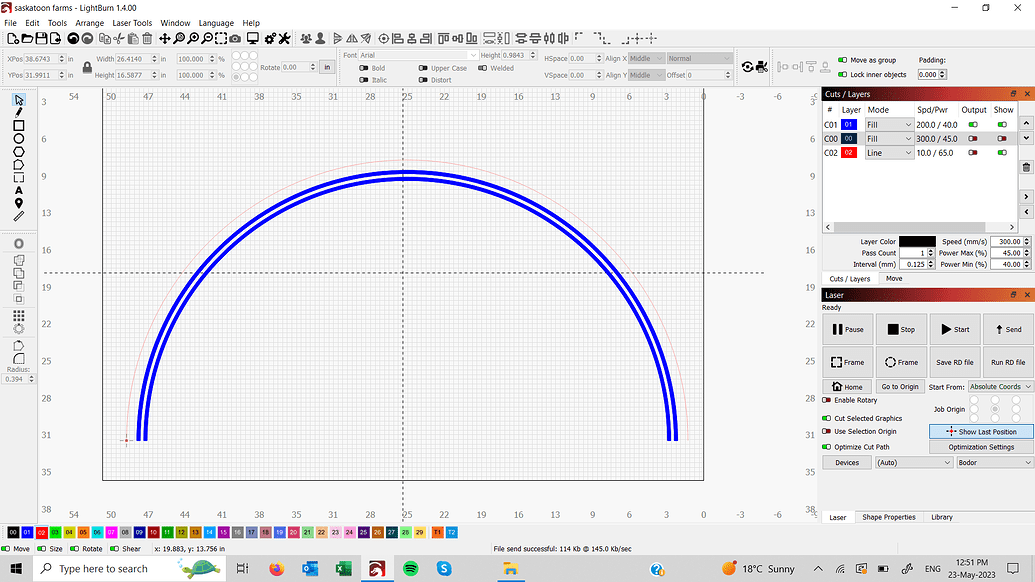 Flood fill 2 arcs at same time? - LightBurn Software Questions ...