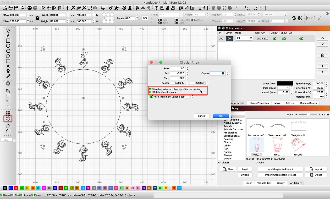 Circulaire matrix - OS Specific - LightBurn Software Forum