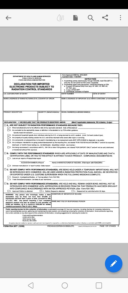 OPT laser import/customs paperwork? - Community Laser Talk - LightBurn ...