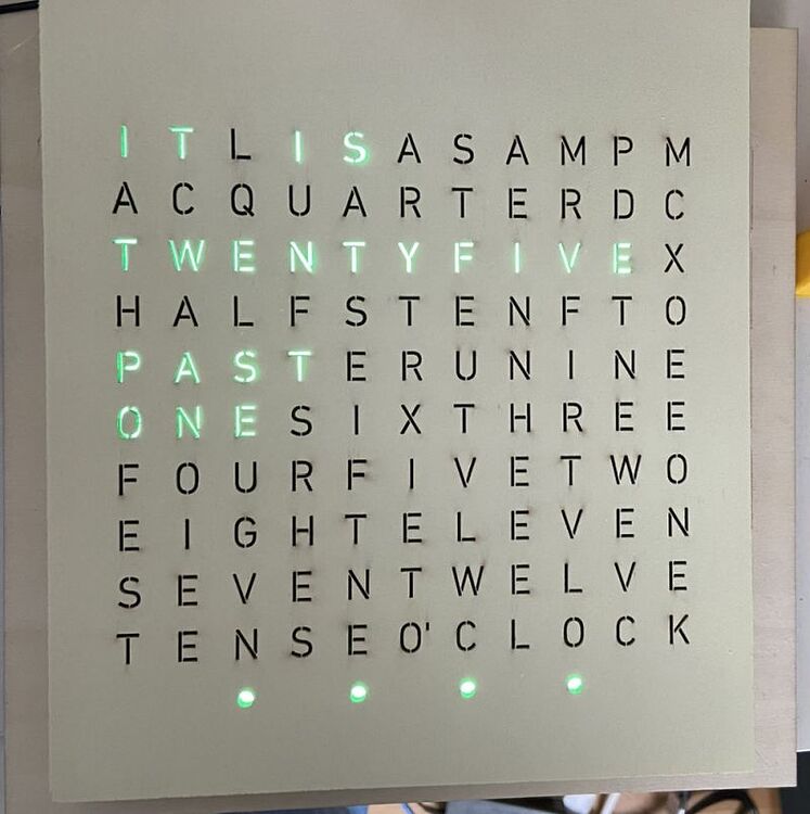 New project guide: word clock - Project Files - LightBurn Software Forum