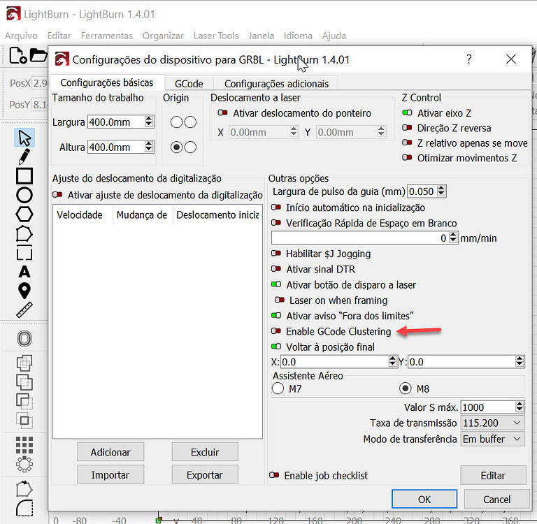 GLBR - erro - erro na maquina glr (GRBL - error - error in machine glr) - GRBL - LightBurn ...