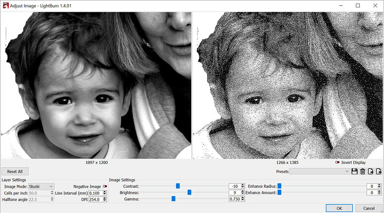 Greyscale vs. Dithering with a Diode Laser - GRBL - LightBurn Software ...