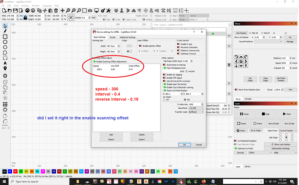 Scanning Offset Adjustment help - LightBurn Software Questions ...