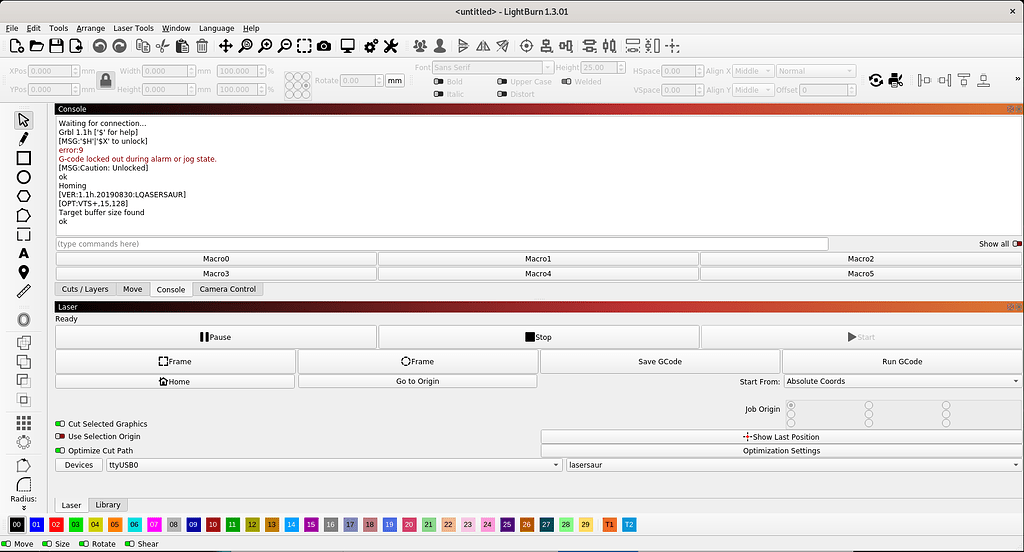Window size saved value gets sometimes corrupted (negative) and workspace disappears - LightBurn ...