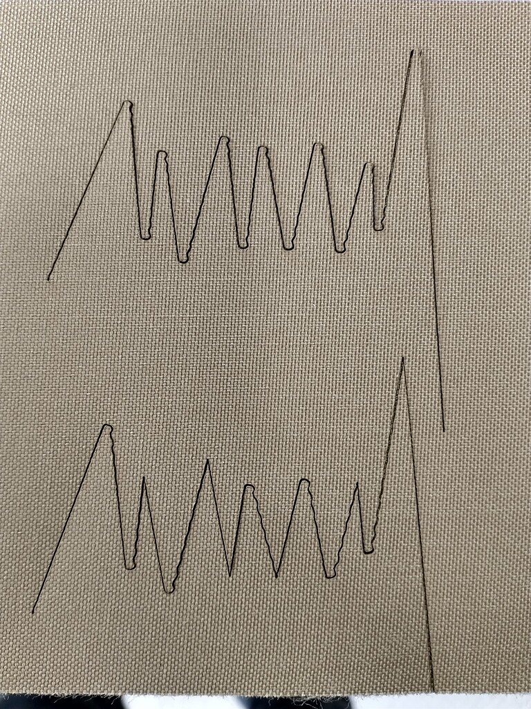 Jagged cut line only after a radius into a diagonal line. w/image ...