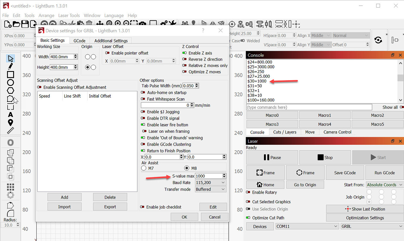 Maximizing XTool D1 Pro 20W diode power settings - Diminishing with ...