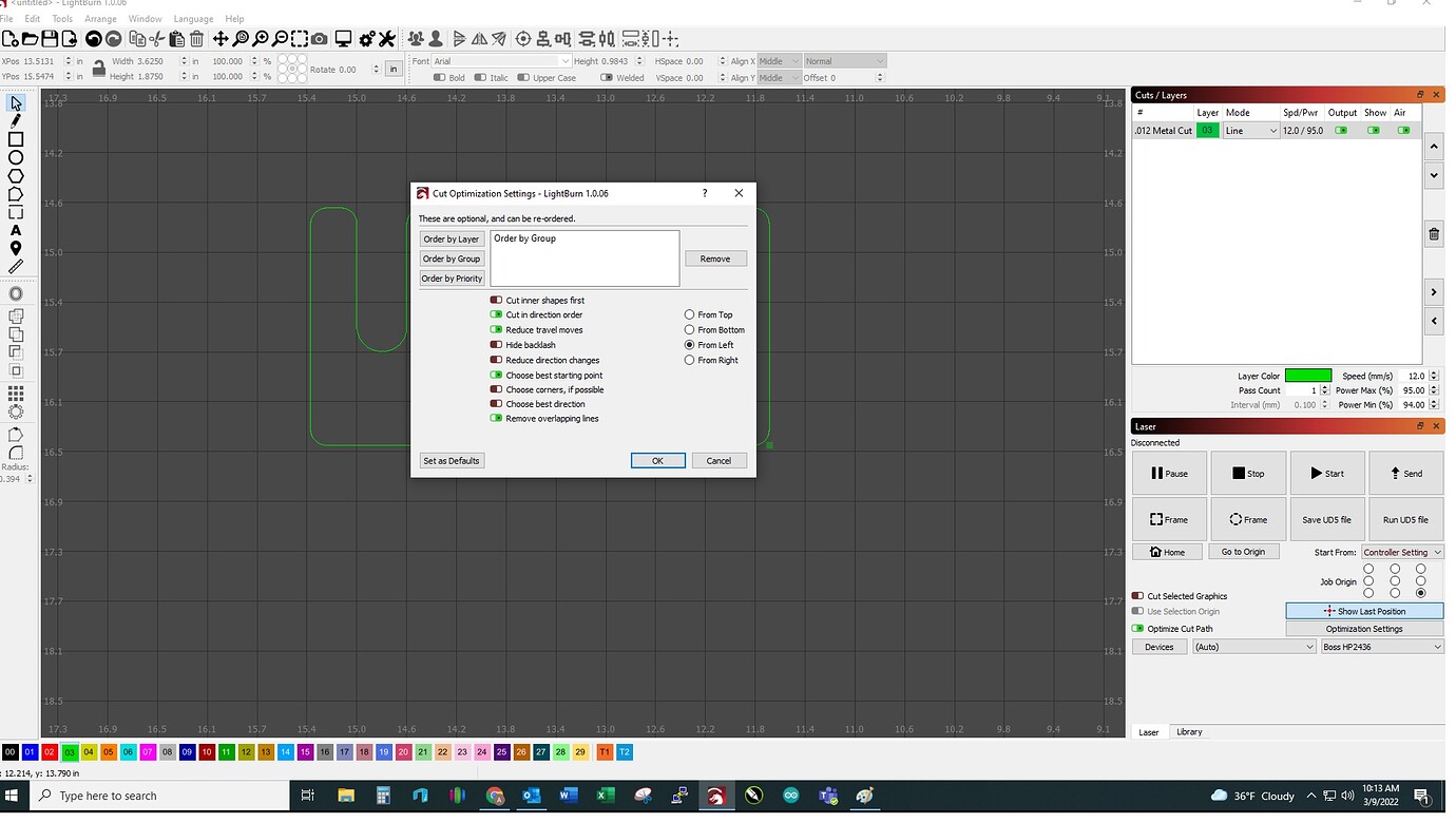 How do I cut my design with one continuous cut? - LightBurn Software ...