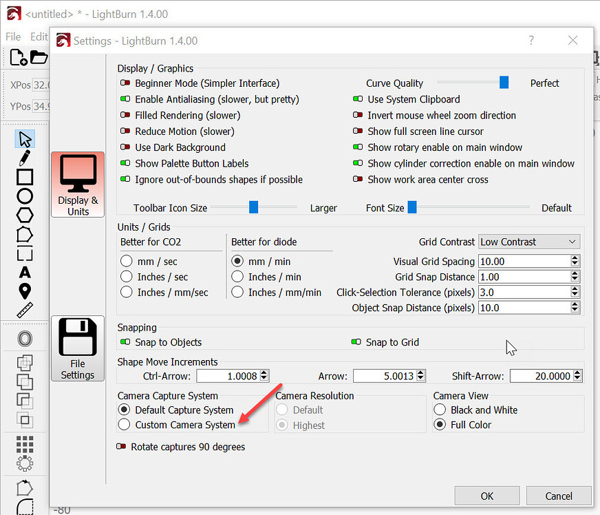 FoxAlien Reizer Mega 20W Laser Camera Alignment - Cameras - LightBurn ...