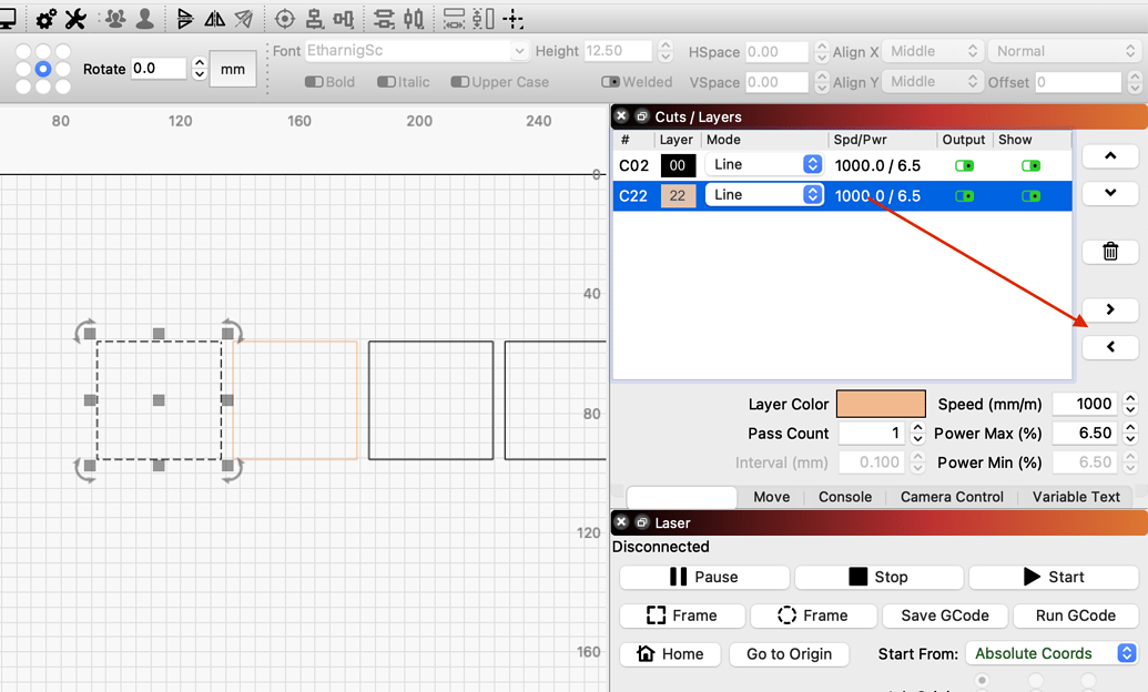 Set speed and power to all layers - LightBurn Software Questions ...