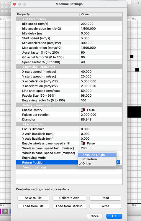 Return to Origin when complete - MillMage Software Questions - LightBurn Software Forum