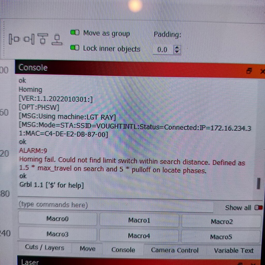 Extreme Homing Issue with Longer Ray5 on USB - GRBL - LightBurn Software Forum