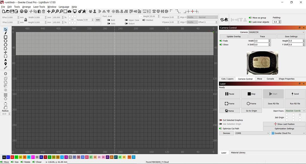 Camera does not work after updating to from 1.4 to 1.7.03 - LightBurn Software Questions ...