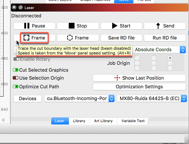 Frame option is slow - LightBurn Software Questions - LightBurn ...