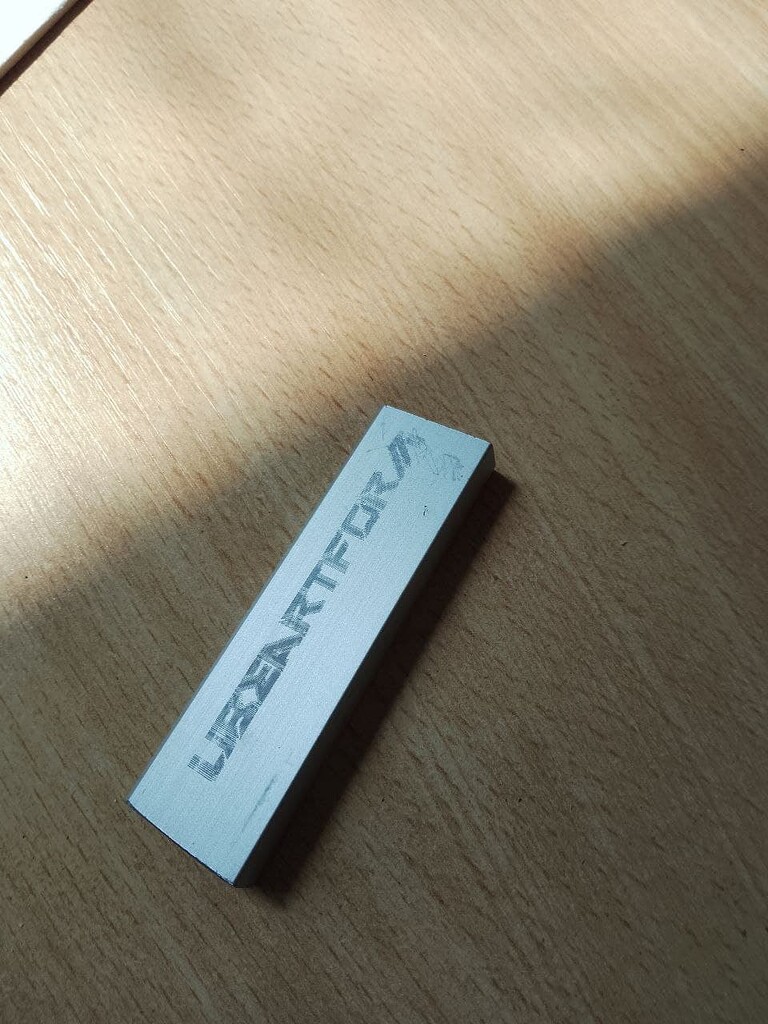 What parameters ? Aluminum engraving diode laser 80w - LightBurn ...